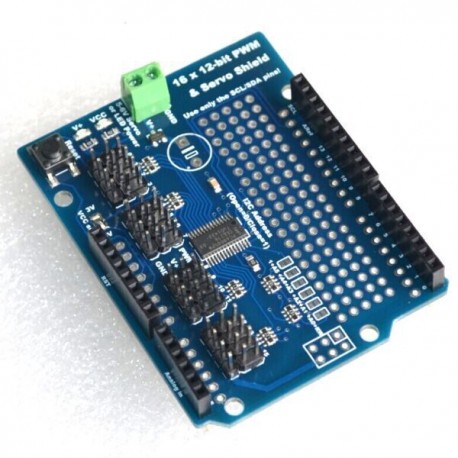 Servo Driver Module Shield 16 Channel 12-bit PWM I2C interface PCA9685 | Creative Vision